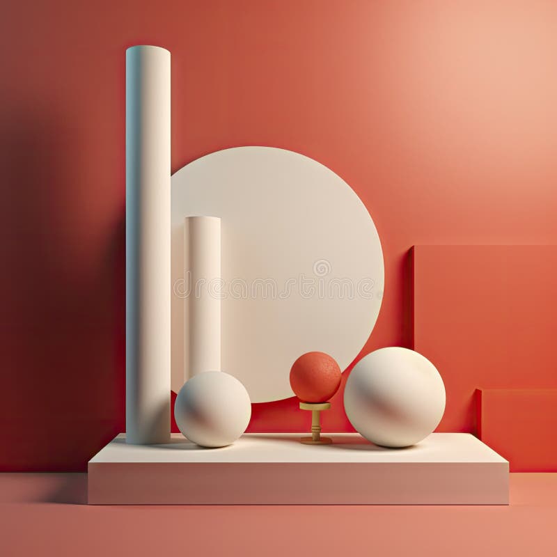 3d Render Geometric Shape , 3d Studio Art Stock Illustration ...