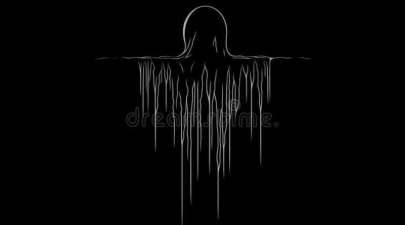 3d Render Geometric Shape , Horror Background Stock Illustration ...