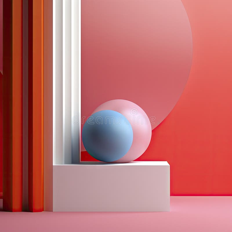 3d Render Geometric Shape , 3d Studio Art Stock Illustration ...