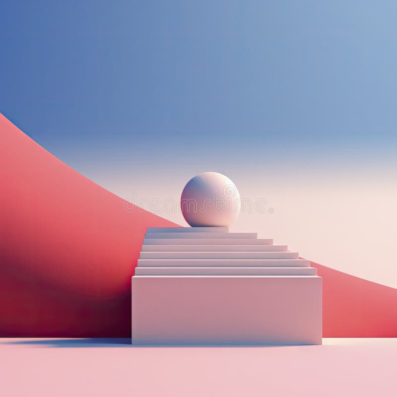 3d Render Geometric Shape , 3d Studio Art Stock Illustration ...