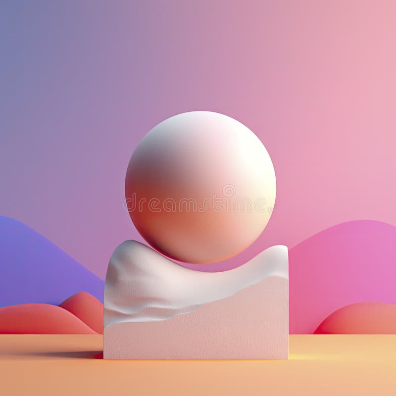 3d Render Geometric Shape , 3d Studio Art Stock Illustration ...