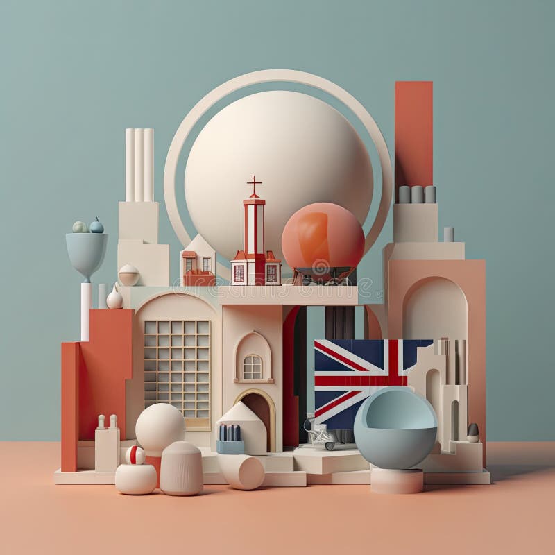 3d Render Geometric Shape , 3d Studio Art Stock Illustration ...