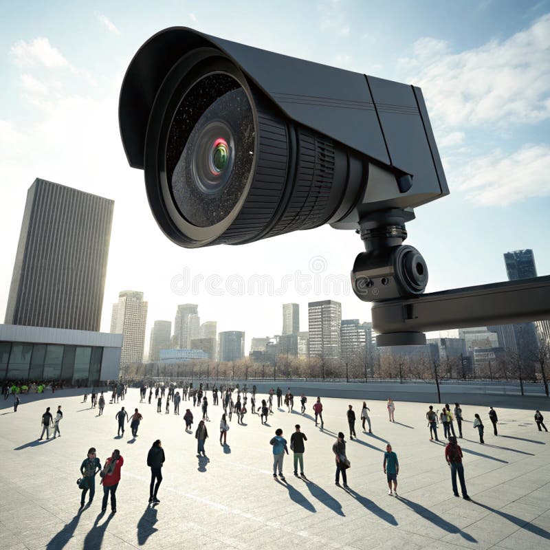 AI-driven Surveillance System Concept Stock Illustration - Illustration ...