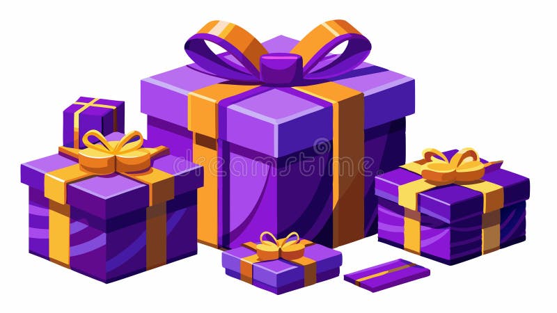 3d Render Gift Boxes Opening Animation, Closed and Open Purple Present ...