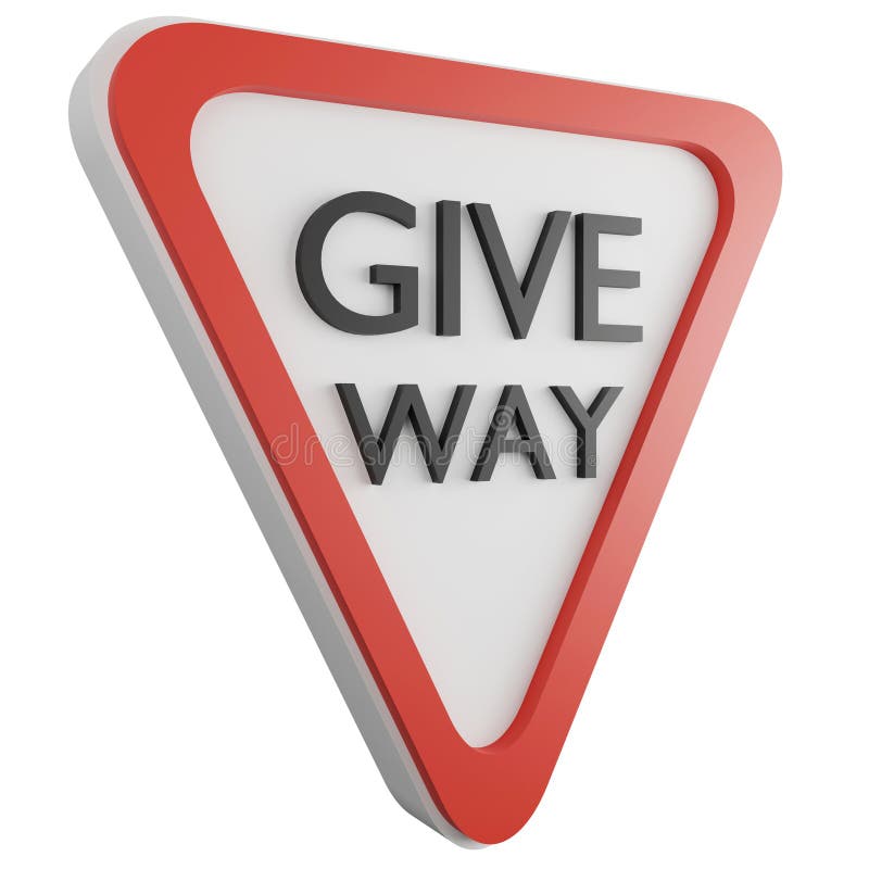 Give Way Sign Stock Illustrations – 922 Give Way Sign Stock ...