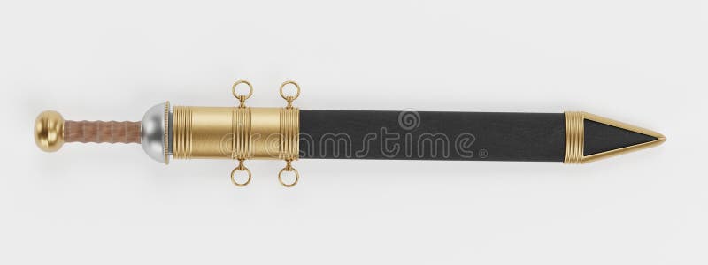 3D Render of Gladius Sword stock illustration. Illustration of gladius ...
