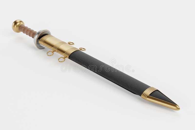 3D Render of Gladius Sword stock illustration. Illustration of gladius ...