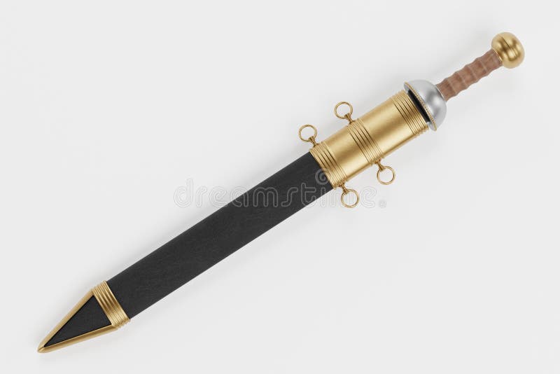 3D Render of Gladius Sword stock illustration. Illustration of army ...