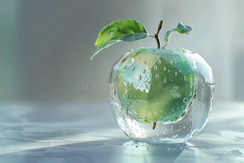 3d Render of Glass Apple in a Nature Inspired Scene for Optimal Search ...