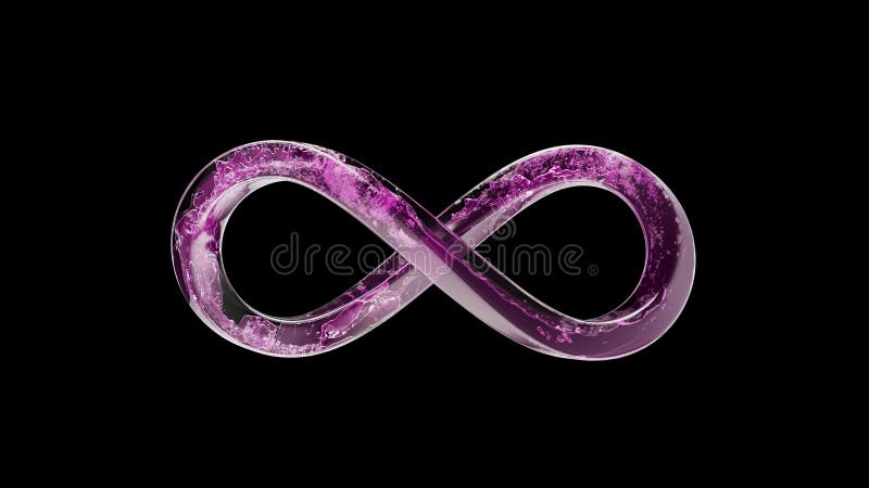 3d Render Glass Infinity Inside Pink Liquid with Foam with Alpha ...
