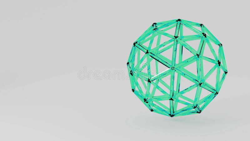 3d Render Glass Technology Geometric Background Animation Stock Footage ...