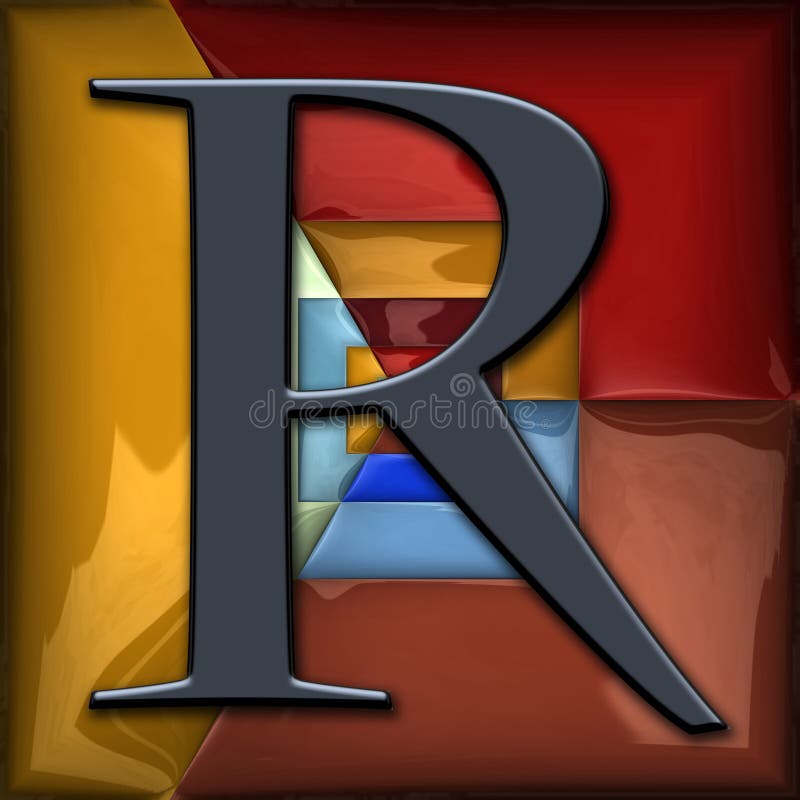 3D Render of Glossy Alphabet Letter Stock Illustration - Illustration ...