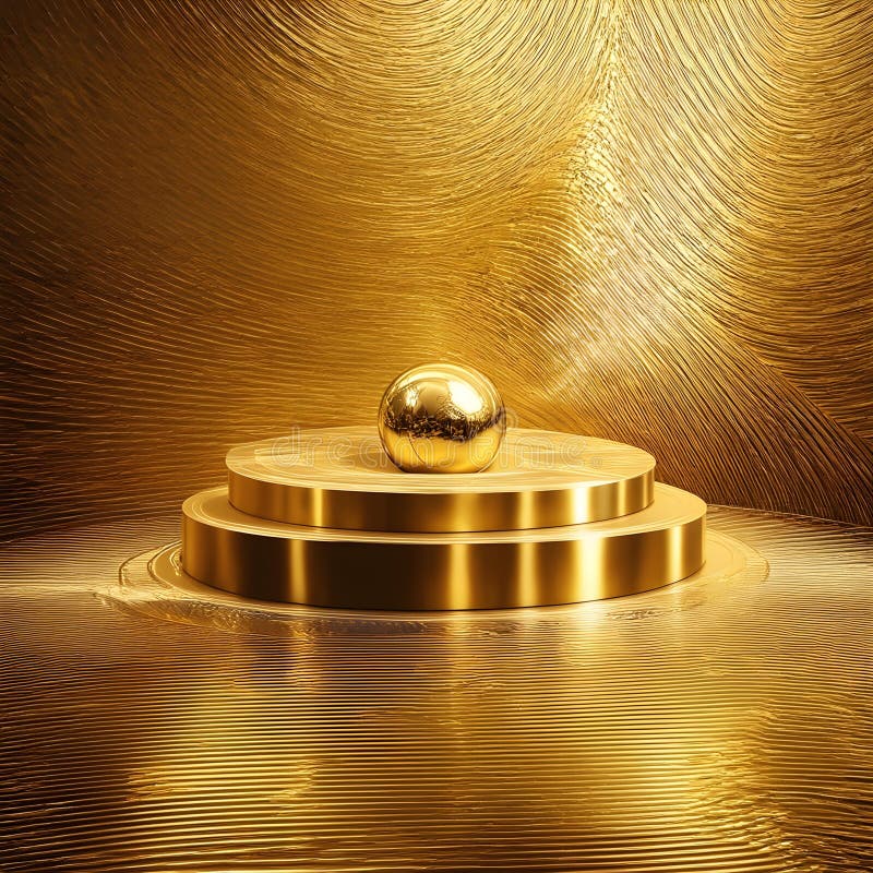 3d Render of a Gold Bar with a Gold Background Stock Photo - Image of ...