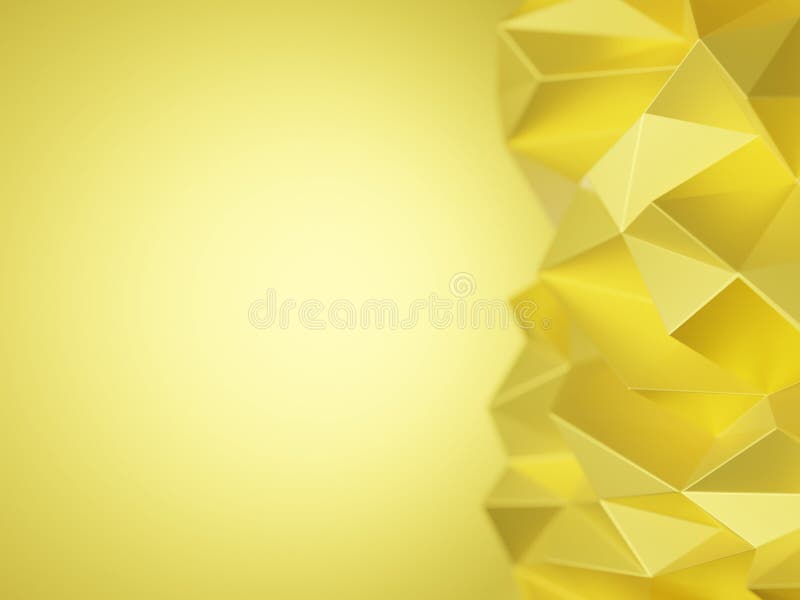3d Render, Gold Color of Triangle Shape on Gold Color Background, Gold ...