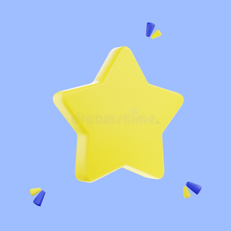 3D Render Gold Star Sparkle Emoji. Star Magic Element Stock Image ...