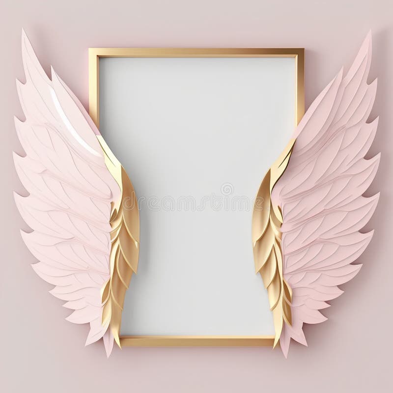 Angel with Wings and Sun in the Sky. Vector Illustration in Retro Style ...