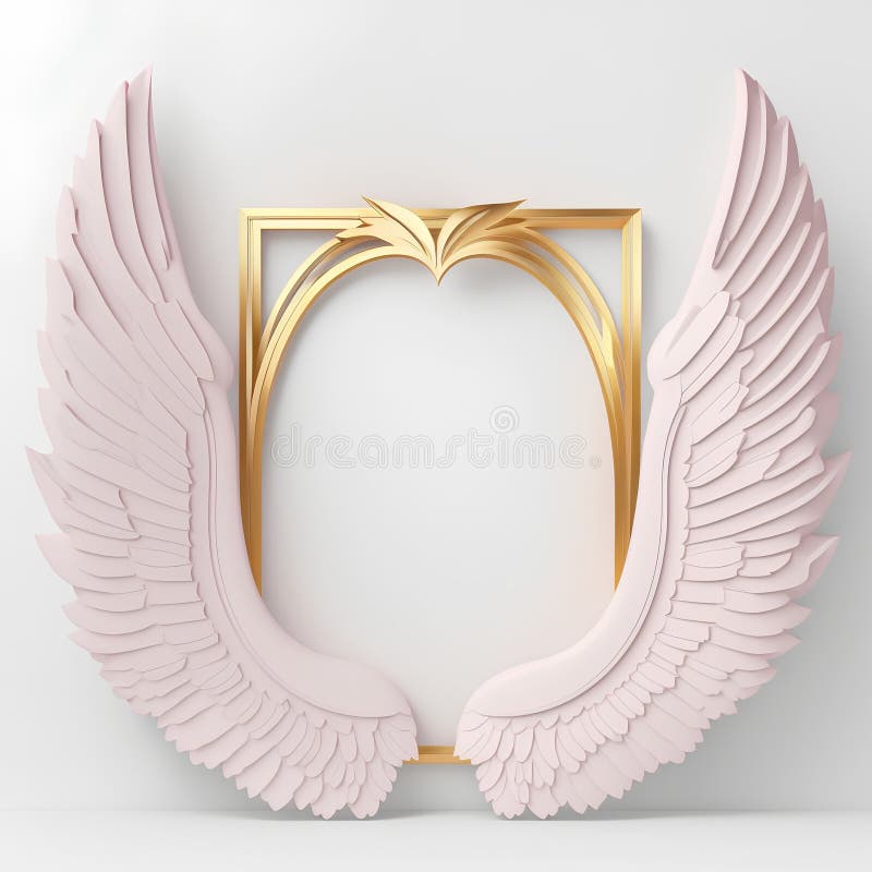 Angel with Wings and Sun in the Sky. Vector Illustration in Retro Style ...