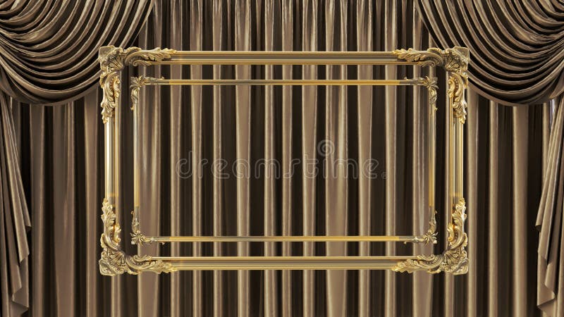 Golden Frame Door among Black and Gold Columns, Red Carpet Entrance ...