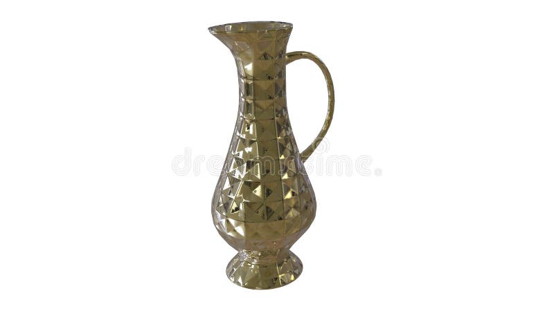 3d render of a golden jug stock illustration. Illustration of modern ...