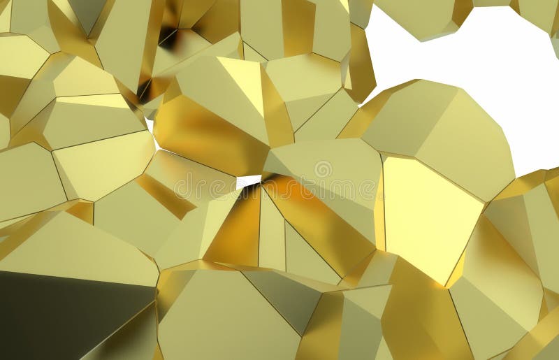 3d Render, Golden Modern Shattered Wall Texture, Random Clusters ...