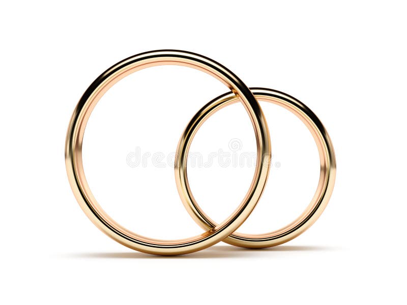 Golden rings front view stock illustration. Illustration of reflection ...