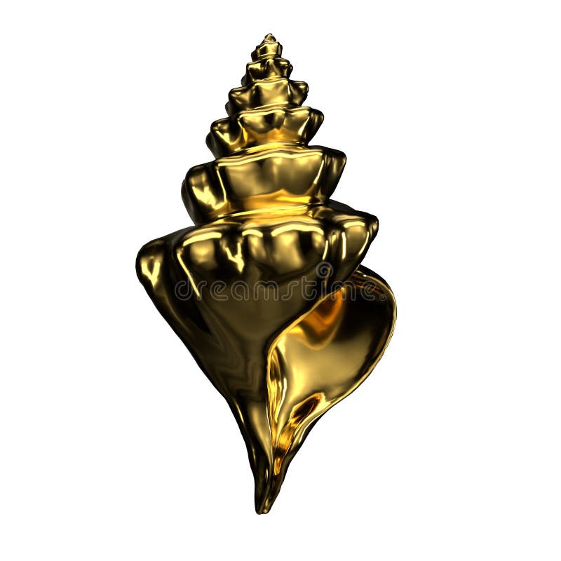 Golden Shell stock illustration. Illustration of golden - 6966689