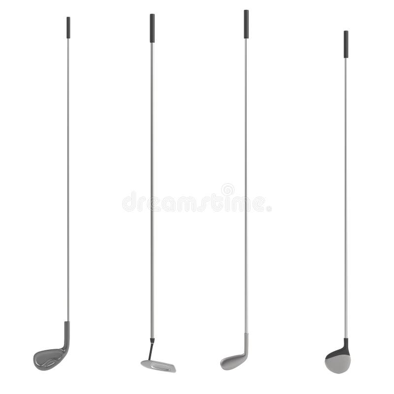 3d render of golf poles stock illustration. Illustration of golf - 37047962