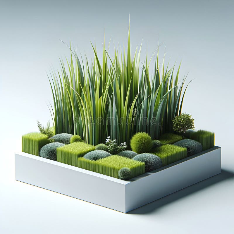 3d Render Grass Illustration Stock Illustration - Illustration of ...
