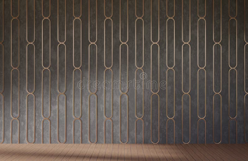 3D Render Gray Backdrop Wall Panel Decoration with Wood Floor Stock ...