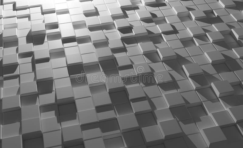 3D Render of a Gray Modern Building Isolated on the White Background ...