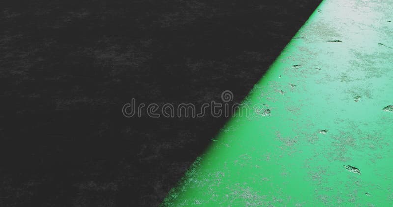 Render with Gray Concrete in Green Contrast Light Stock Illustration ...