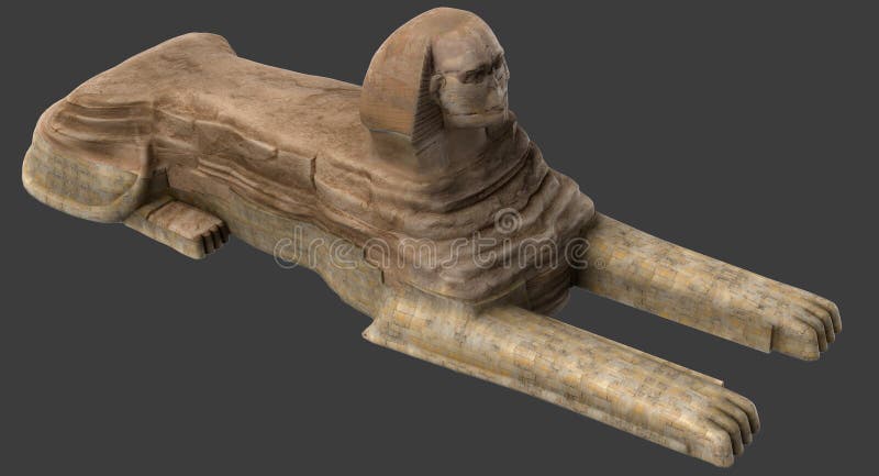 Sphinx 3D render stock illustration. Illustration of desert - 115997308
