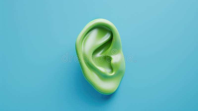 3D Render of Green Ear stock illustration. Illustration of digital ...