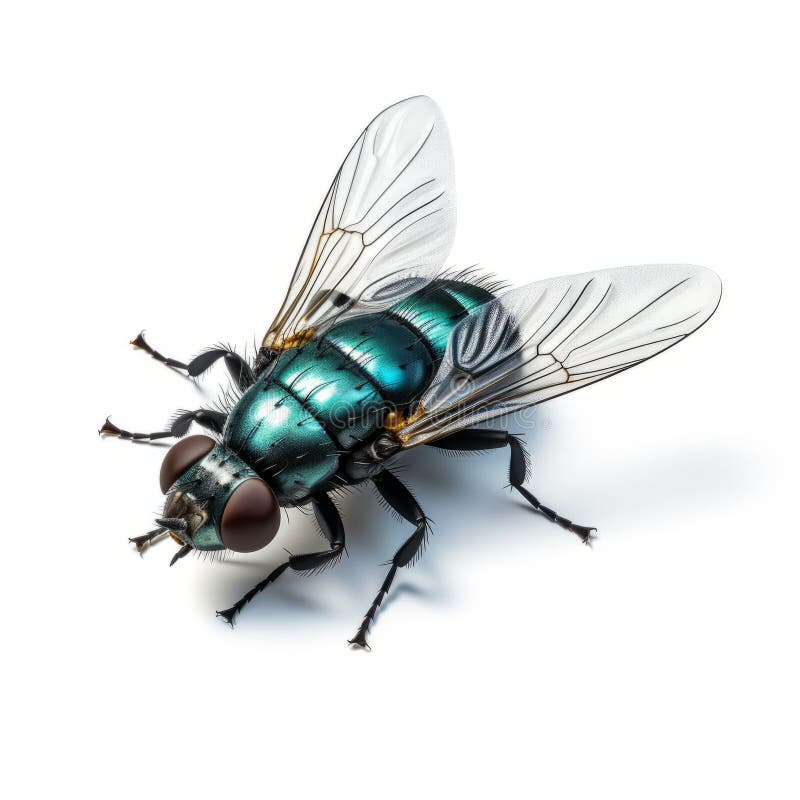 3d Render of Green Fly on White Background Stock Illustration ...