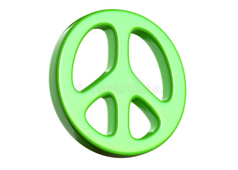 Green peace symbol stock illustration. Illustration of environment ...