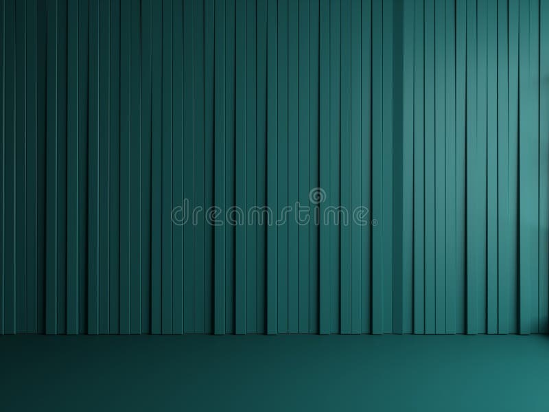 3d Render of Green Planks Contemporary Interior Stock Illustration ...