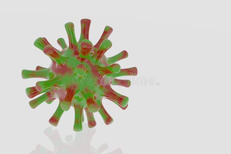 3D Render Green with Red Blood Virus Model,3D Illustration Stock ...