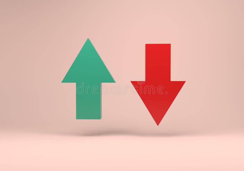 Green Up Red Down Arrow Stock Illustrations – 1,152 Green Up Red Down ...