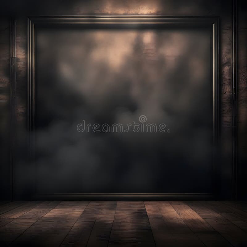 3D Render of a Grunge Dark Interior with Exposed Brick Walls and Broken ...