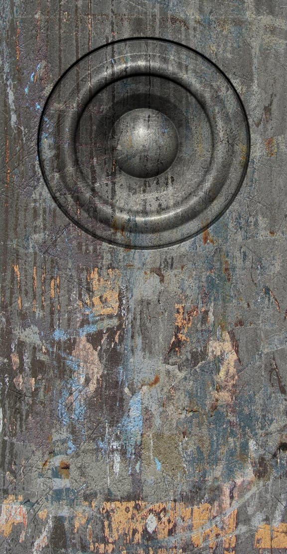 3d Render Grunge Gray Old Speaker Sound System Stock Image - Image of ...