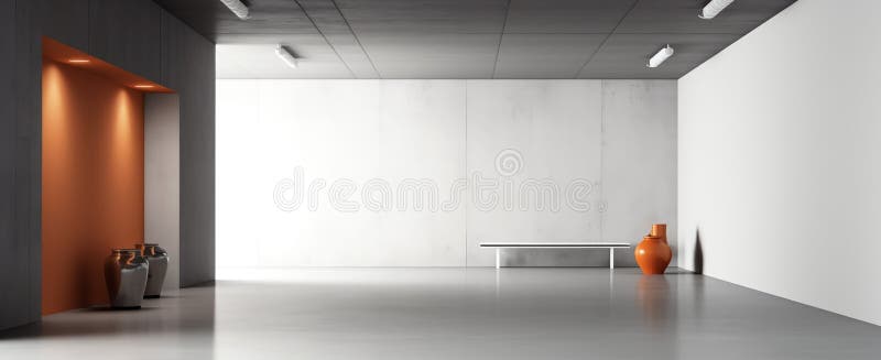 3d Render of a Hall with Chairs 3d Render of a Hall Stock Illustration ...