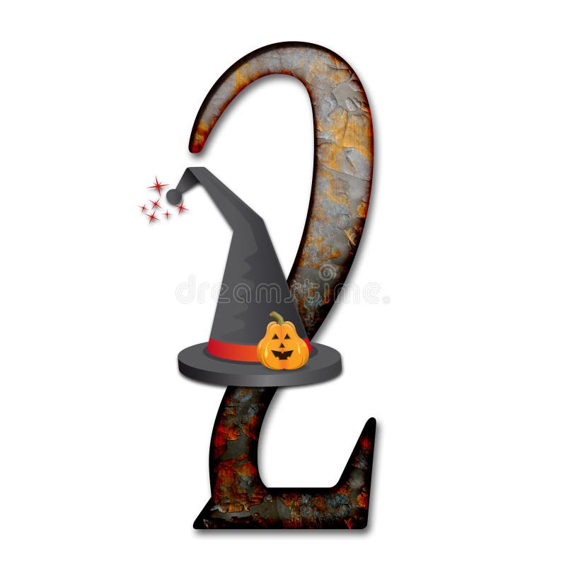 3D Render of Halloween Numer with Hat Stock Illustration - Illustration ...