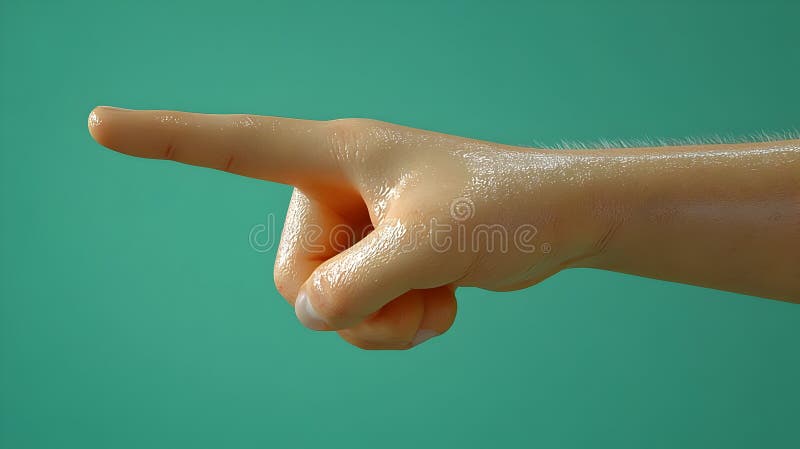 3D Render Hand Pointing Gestures Stock Illustration - Illustration of ...