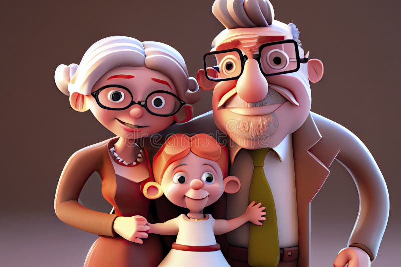 3d Render of a Happy Family Stock Illustration - Illustration of ...