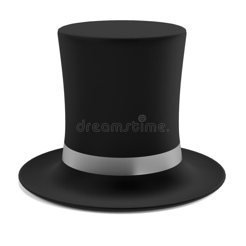 3d render of hat stock illustration. Illustration of cylinder - 37184478
