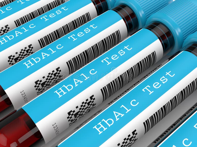 3d Render of HbA1c Blood Tube Over White Stock Illustration ...