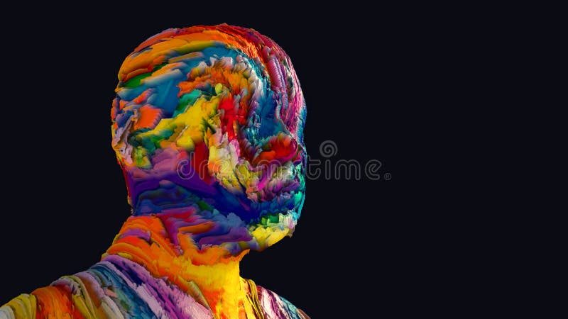 Head Human Shattered Portrait Stock Illustration - Illustration of ...