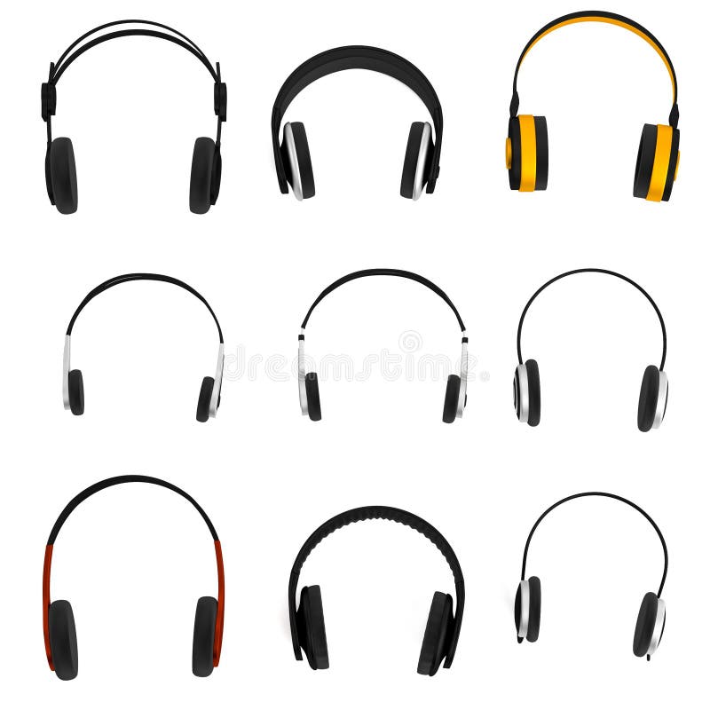 Image of 2d headphones stock illustration. Illustration of toon - 35967132