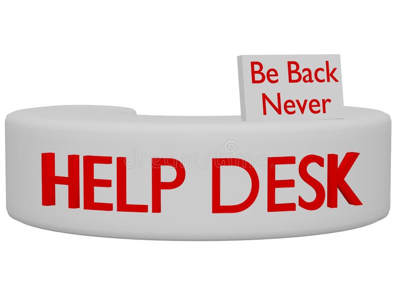 3d Render of a Help Desk stock illustration. Illustration of impersonal ...