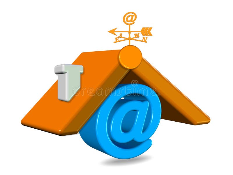 3D Render Home Email Illustration, Stock Photo Stock Illustration ...
